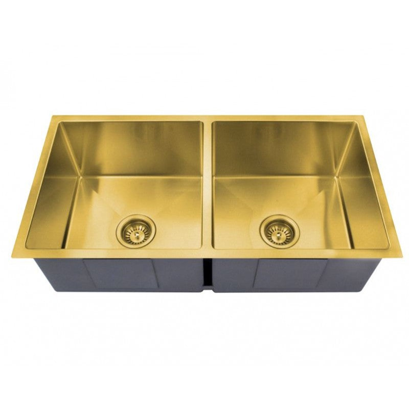 Bella Above/Undermount Kitchen Sink 790mm x 440mm - Brushed Gold – The ...