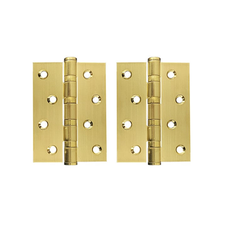 Brushed Gold Finish Door Hinges (pair) - 100 x 75 x 3mm – The Tapware ...