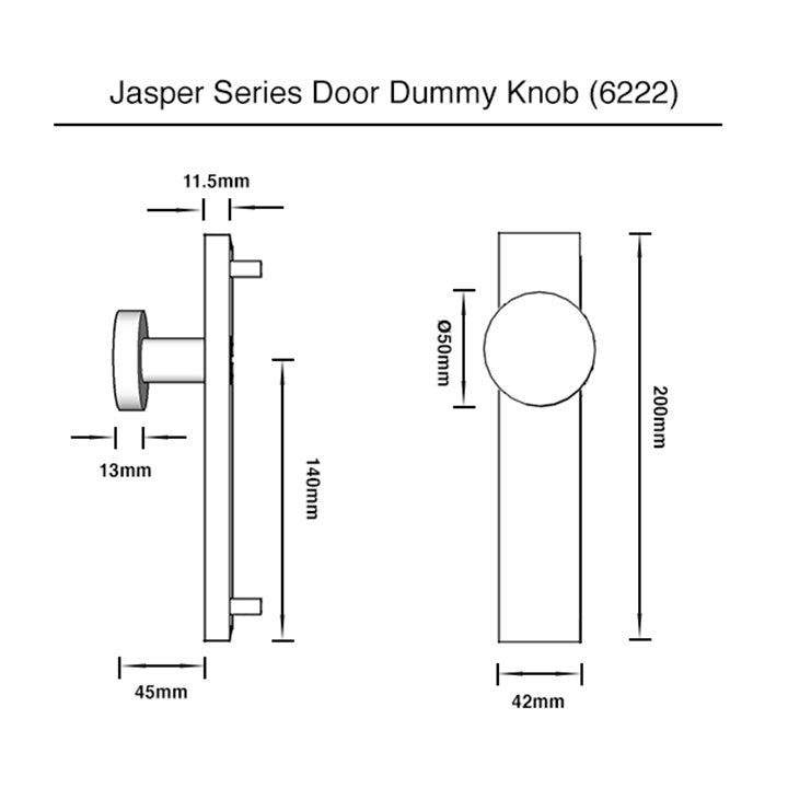 Stainless Steel Finish Dummy Door Knob - Jasper Series – The Tapware Outlet