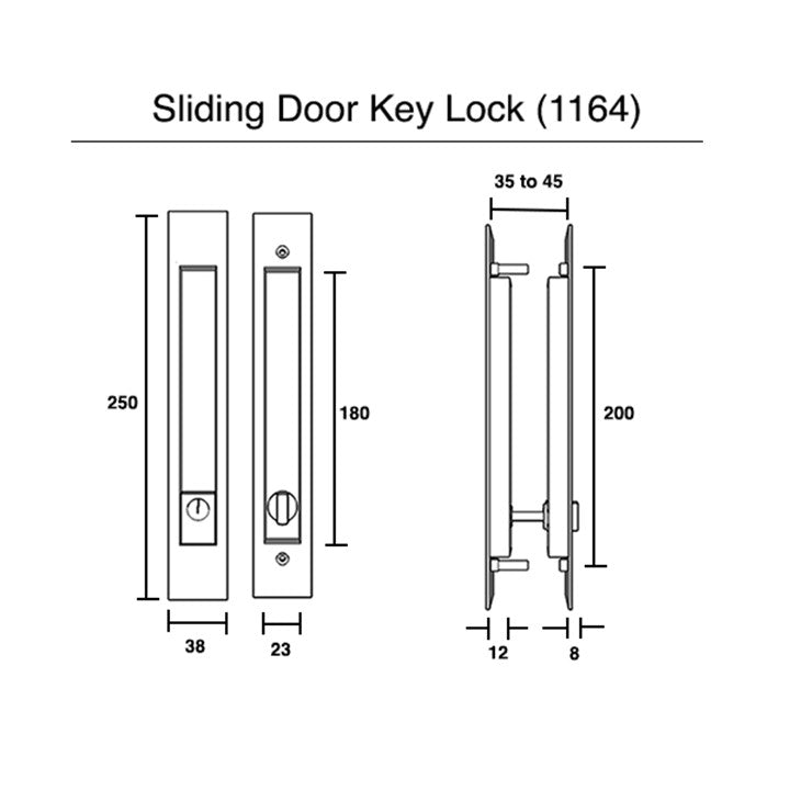 Matt Black Sliding Door Lockset with Elongated Handles – The Tapware Outlet