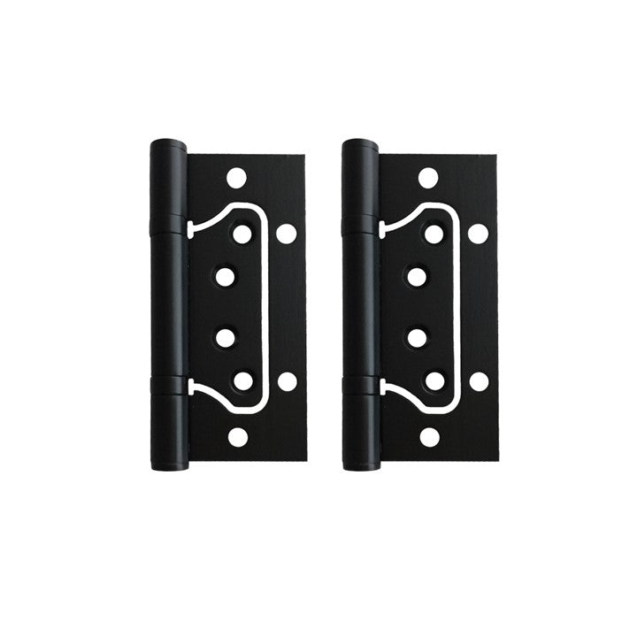 Matt Black Non Mortice Stainless Steel Door Hinges (Pair) - 100 x 72 x ...