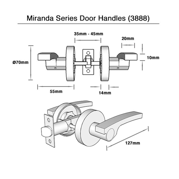 Entrance Lock Set with a Deadbolt (3888) - Miranda Series – The Tapware ...