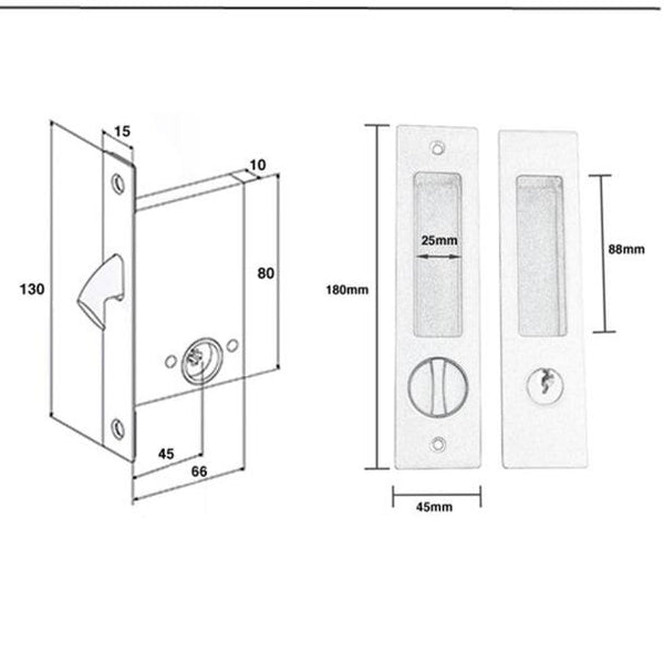 Sliding Door Key Lock Set - Morgan Series – The Tapware Outlet
