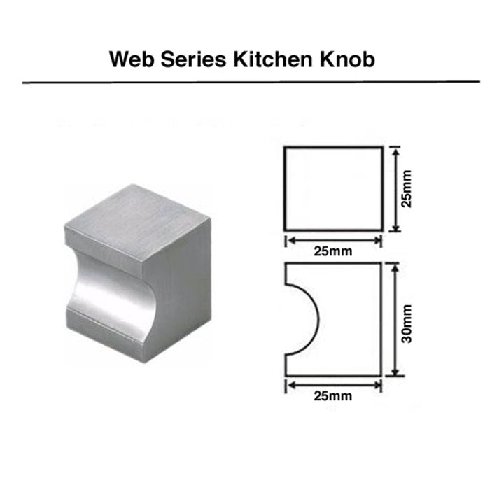 Matt Black Square Kitchen Knob - Web Series – The Tapware Outlet