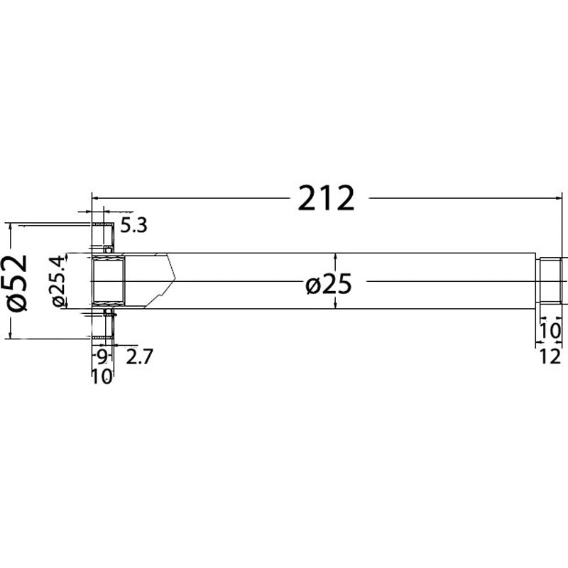 Round Ceiling Drop Down Shower Arm 200mm - Chrome – The Tapware Outlet