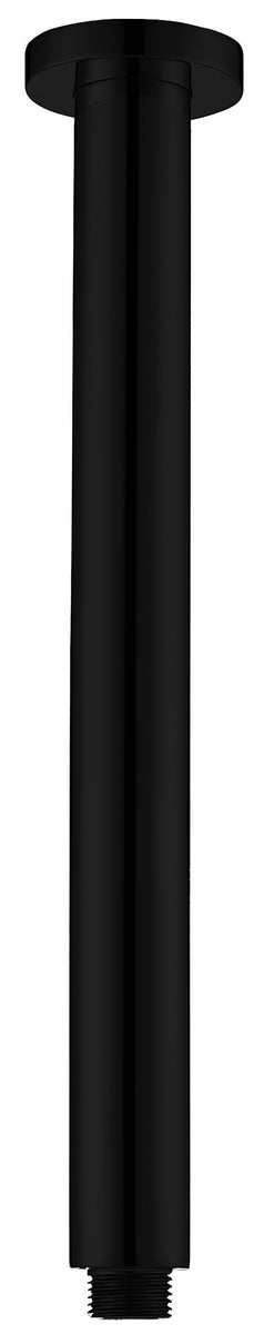 Round Ceiling Drop Down Shower Arm 300mm - Matt Black – The Tapware Outlet